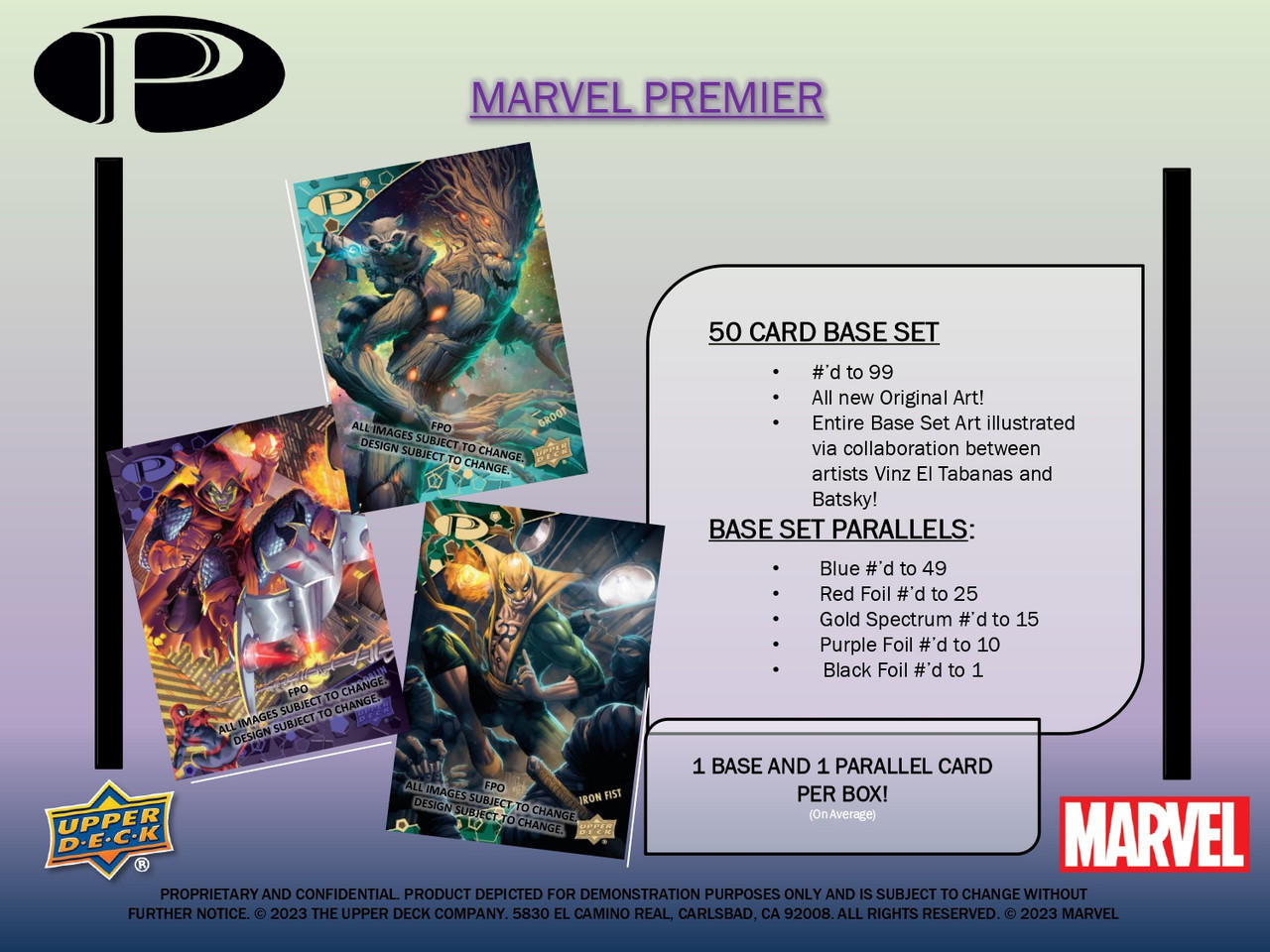 2023 Upper Deck Marvel Premier Trading Cards Box