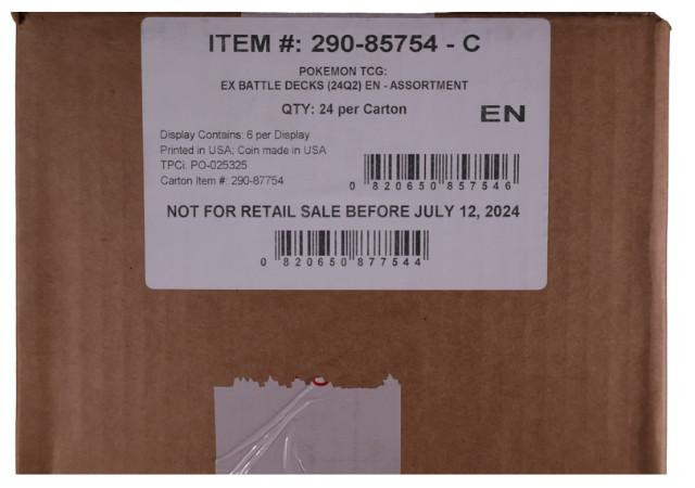 Pokemon Victini / Miraidon EX Battle Deck 4 Box Case