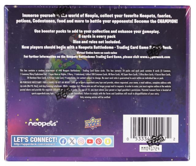 Upper Deck Neopets Battledome Defenders of Neopia Booster Box