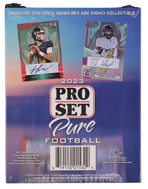 2023 Leaf Pro Set Pure Football Hobby Box