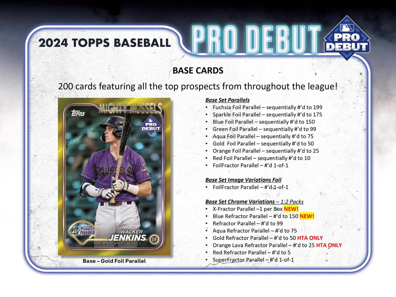 2024 Topps Pro Debut Baseball Jumbo 8 Box Case