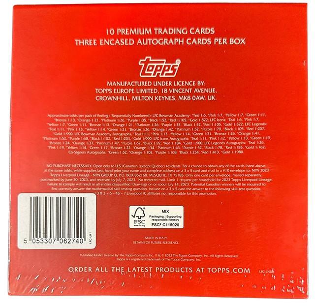 2022/23 Topps Liverpool Lineage Soccer Hobby Box