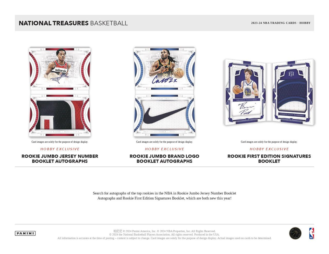 2023/24 Panini National Treasures Basketball Hobby 4 Box Case
