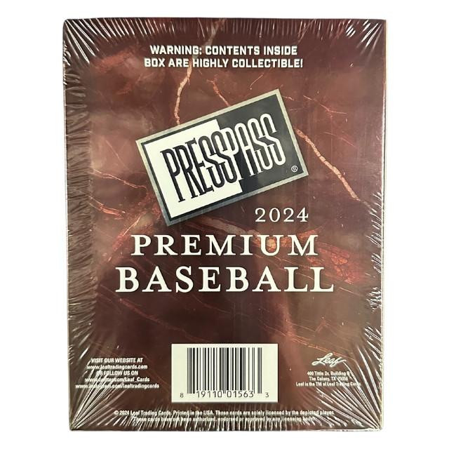 2024 Leaf Press Pass Premium Baseball Hobby Box