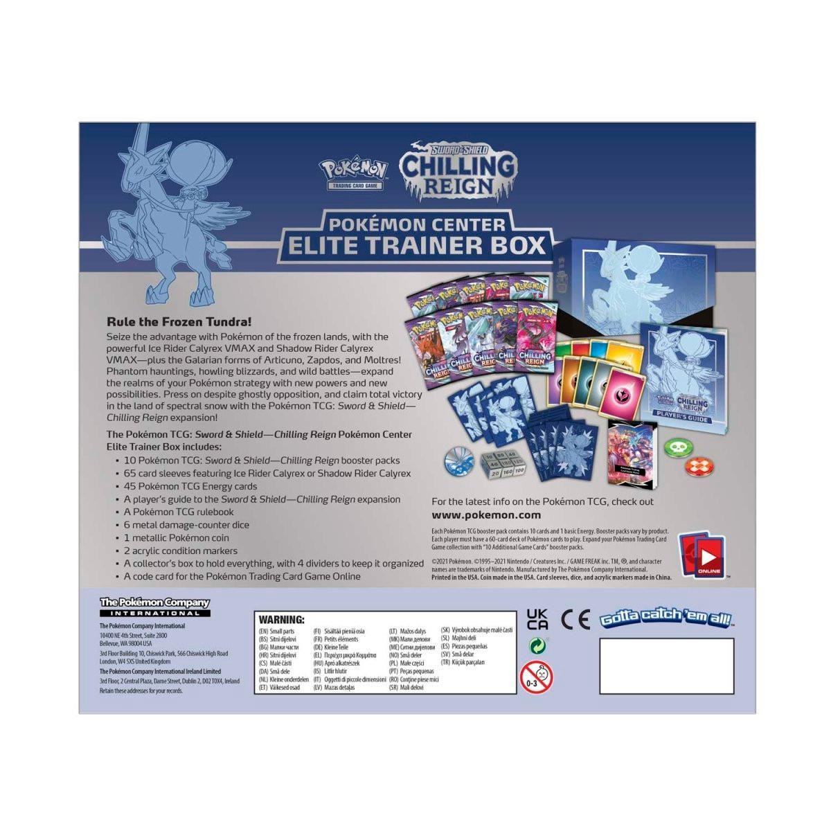 Pokemon Sword & Shield Chilling Reign Elite Trainer Box