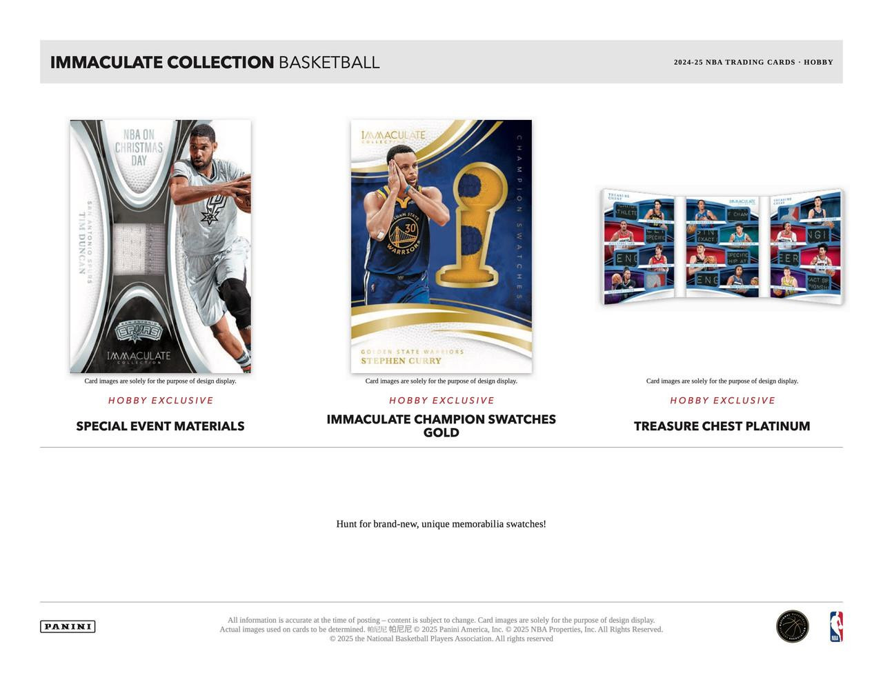 2024/25 Panini Immaculate Collection Basketball Hobby Box