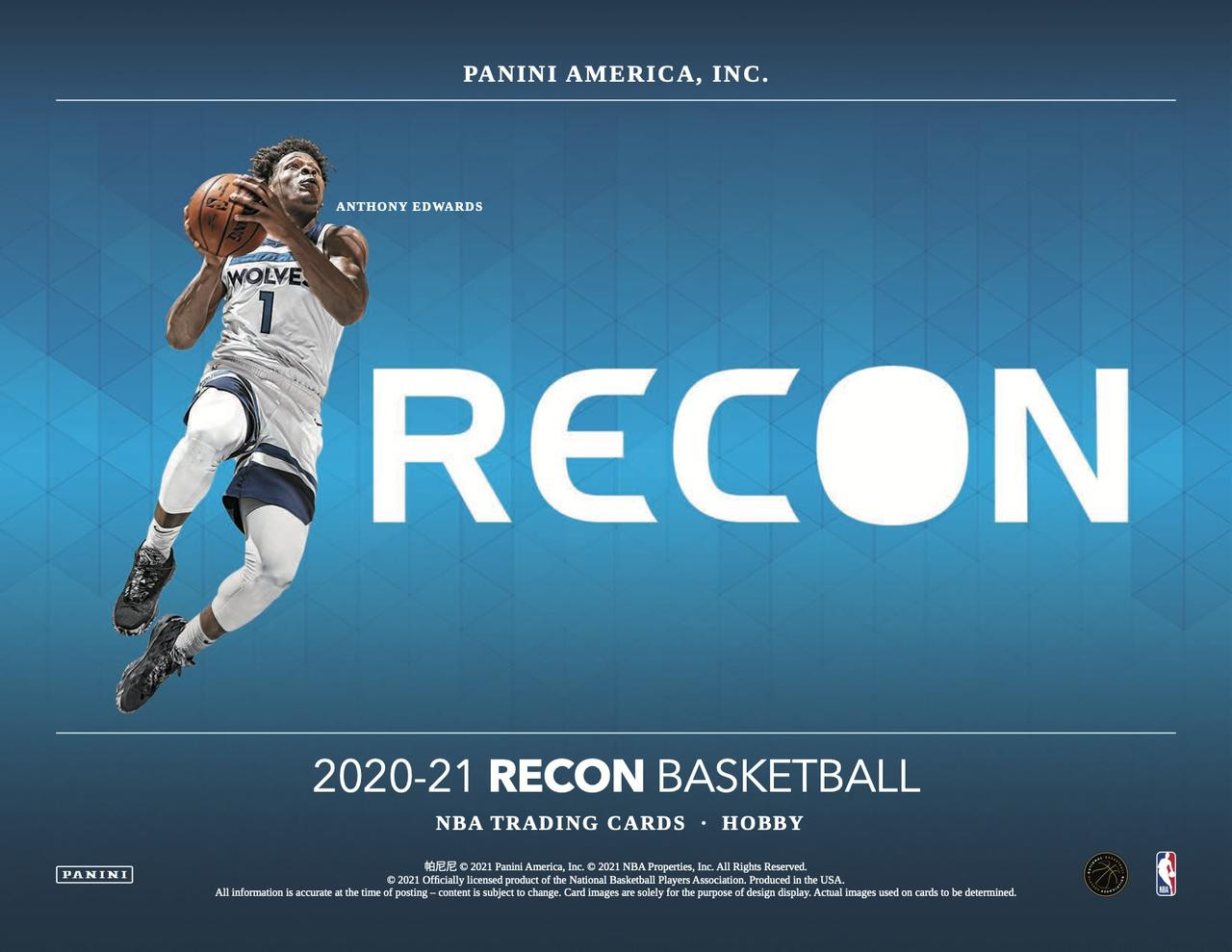 2020/21 Panini Recon Basketball Hobby Box