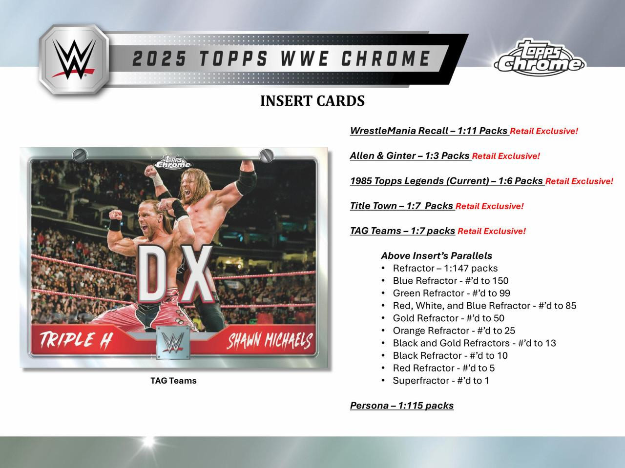 2025 Topps WWE Chrome Retail Mega Box