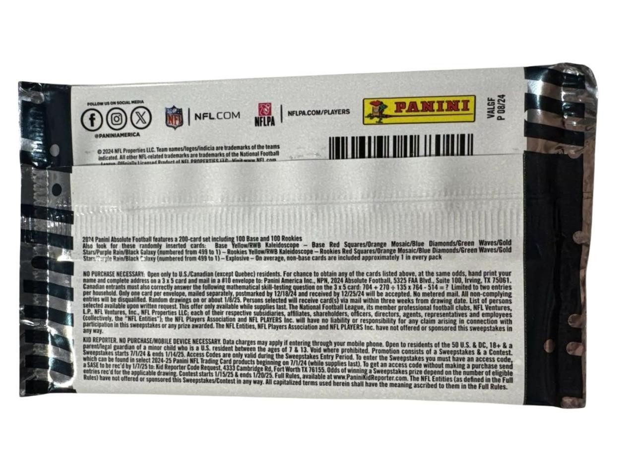 2024 Panini Absolute Football Gravity Feed Pack