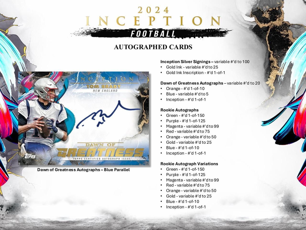 2024 Topps Inception Football Hobby Box