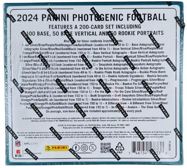 2024 Panini Photogenic Football Hobby Box