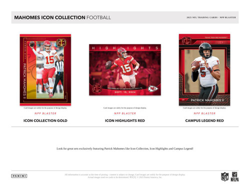 2025 Panini Mahomes Icon Collection Football NPP Blaster Box