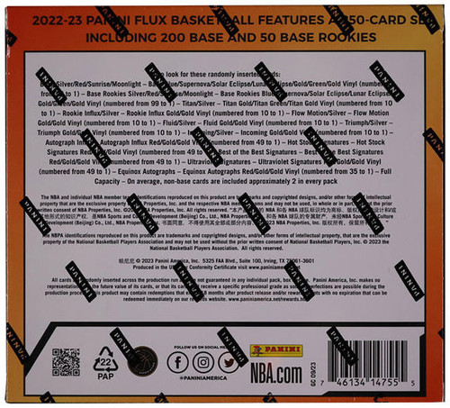 2022/23 Panini Flux Basketball Hobby Box