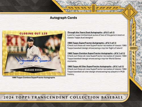 2024 Topps Transcendent Collection Baseball Hobby Case