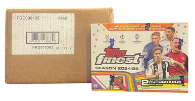 2024/25 Topps UEFA Club Competitions Finest Soccer Hobby 8 Box Case