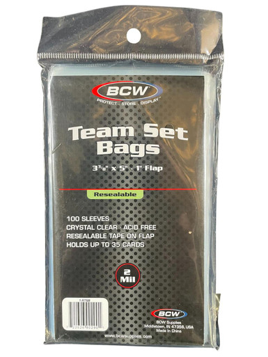 BCW Resealable Team Set Bag Pack