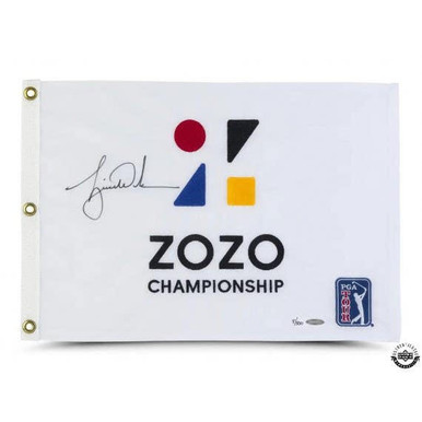 Tiger Woods Autographed 2019 ZOZO CHAMPIONSHIP Pin Flag - Midwest Cards