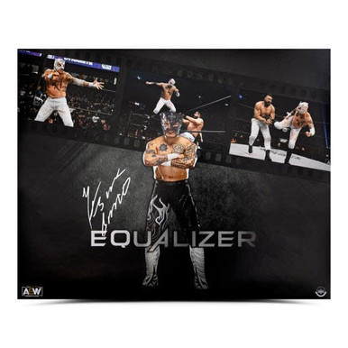 Rey FÃ¨nix Autographed "Equalizer" 20x16 - Midwest Cards