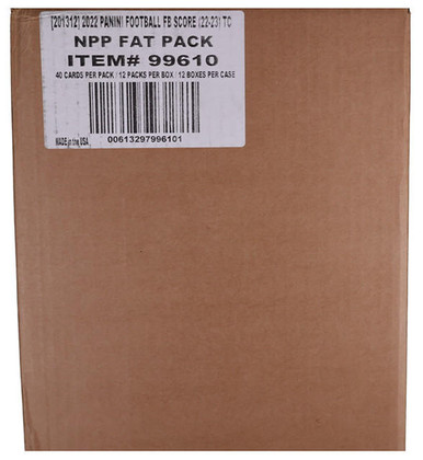 2022 Panini Score Football Fat Pack 12 Box Case