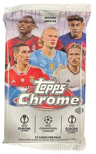 2023/24 Topps UEFA Club Competitions Chrome Soccer Jumbo Pack