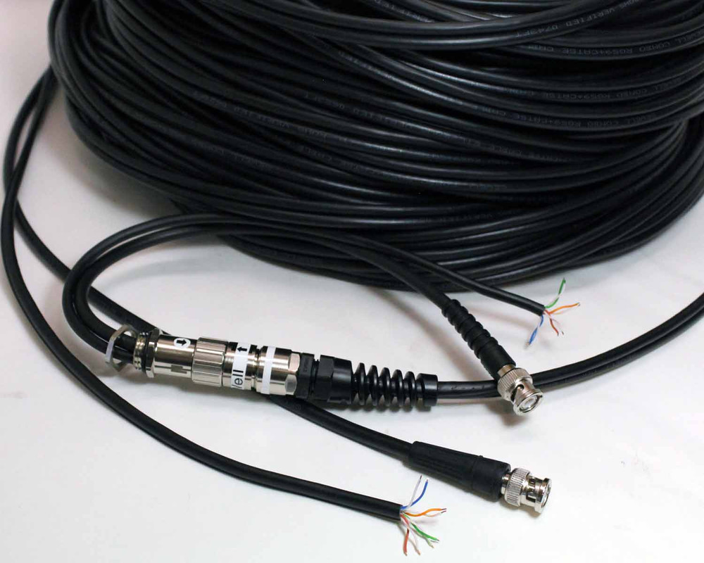 Underwater 250ft Ethernet Cat5e And 3g Sdi Coaxial Combo Cable