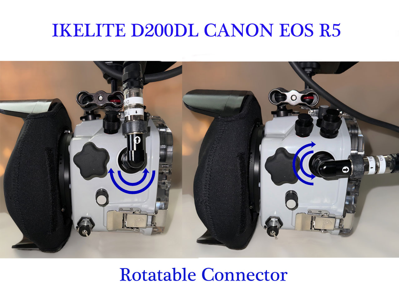 Rotatable M16 Long Thread Micro Hdmi Connector For Ikelite D200dl Canon
