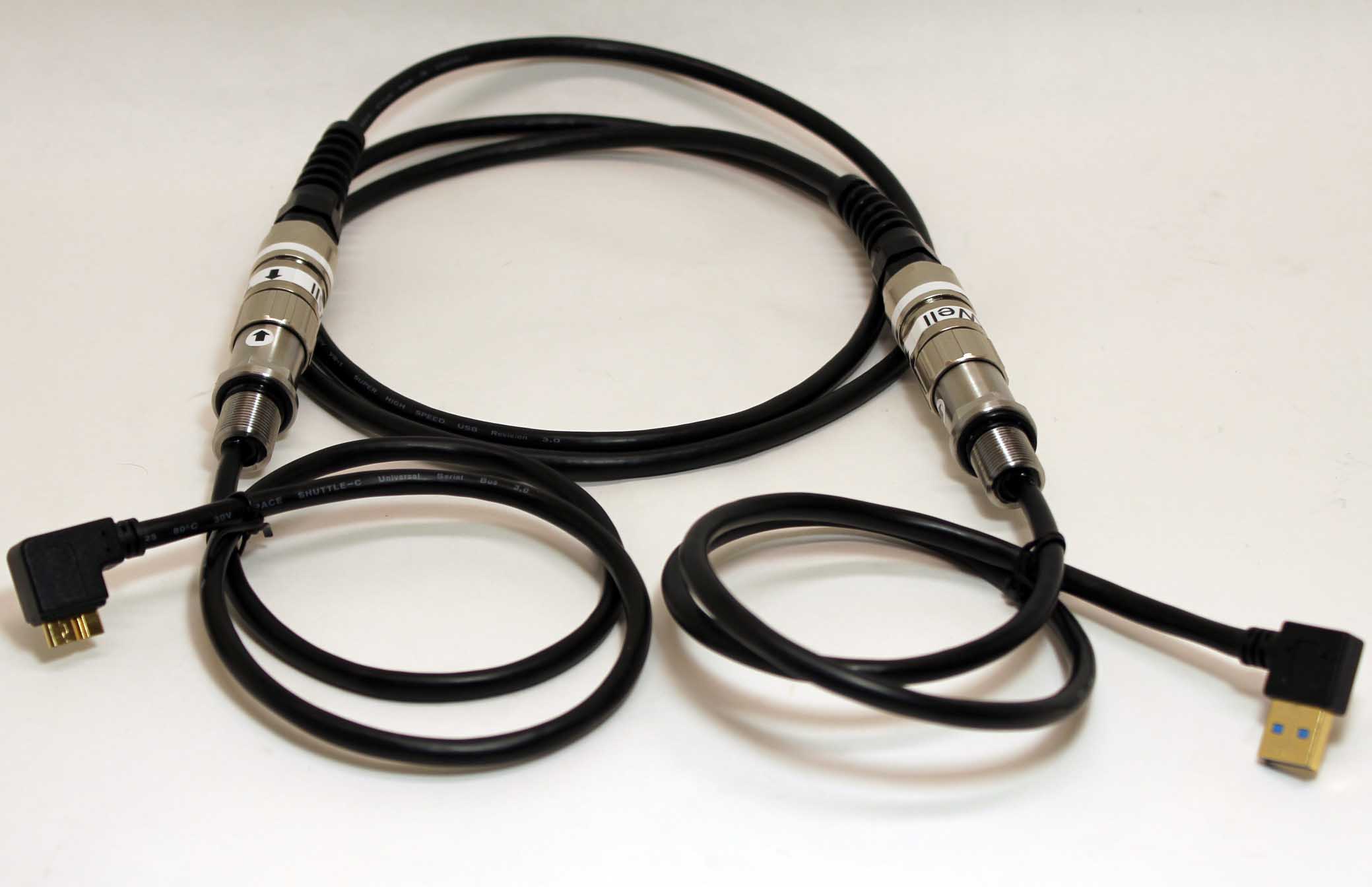 Waterproof USB 3.0 tethering, power extension cable