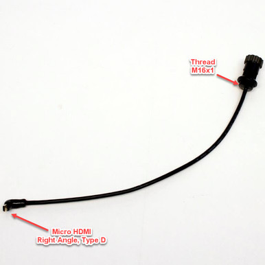 DNC-2093 M16 Right Angle Micro HDMI Bulkhead Connector for Seacam Canon ...