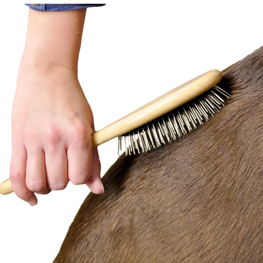 Plastic Handled Wire Pin Dog Brush | Dog Grooming Brush - J&J Dog Supplies