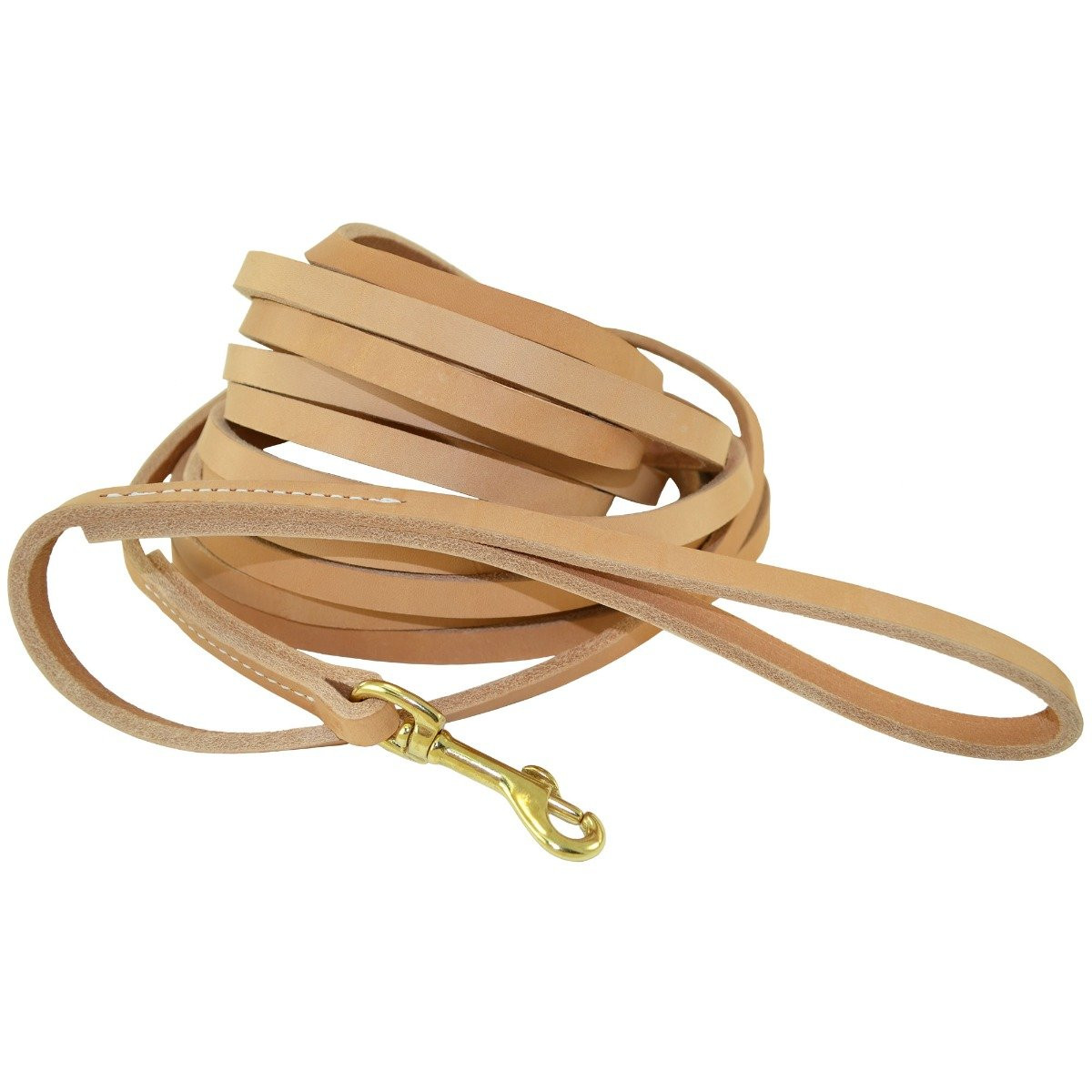 Leather Long Line | Durable Dog Tracking Lead - J&J Dog Supplies