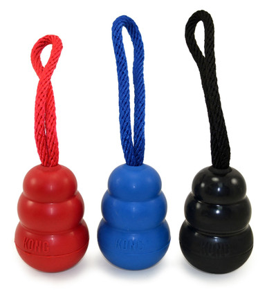 KONG™ with Rope | Fetch & Tug Dog Toy - J&J Dog Supplies