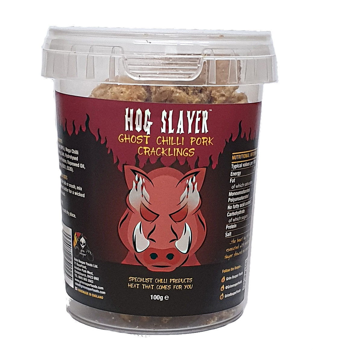Ghost Chilli Pork Cracklings 100g by Grim Reaper