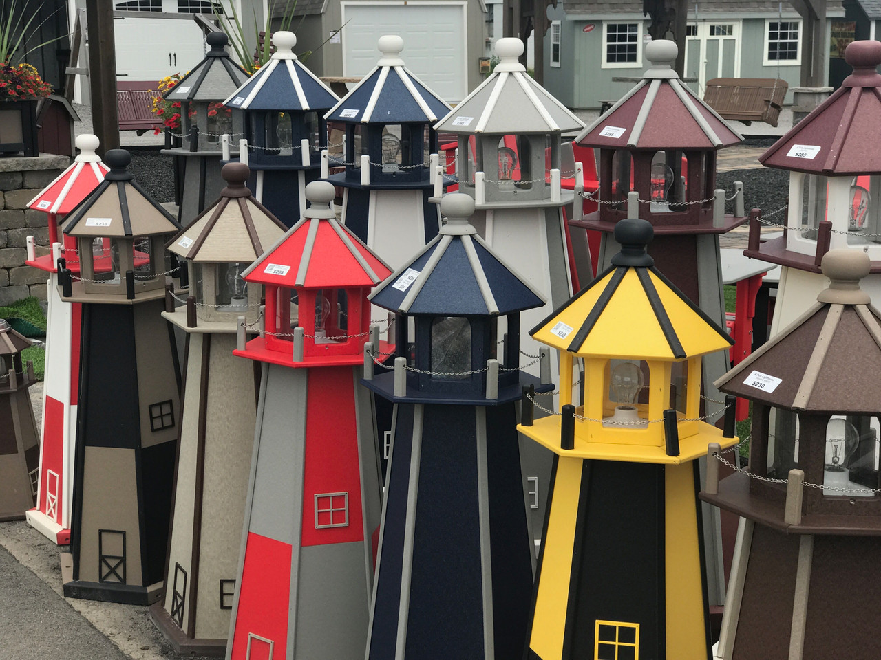 Poly Lighthouses | Wayside Lawn Structures in Columbiana, Ohio