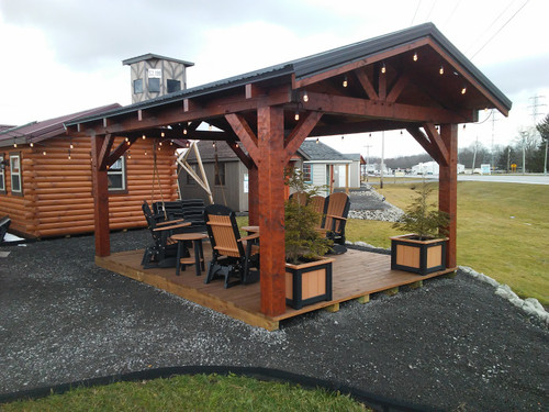 Rustic Wood Pavilion | Customizable | Portable | Versatile