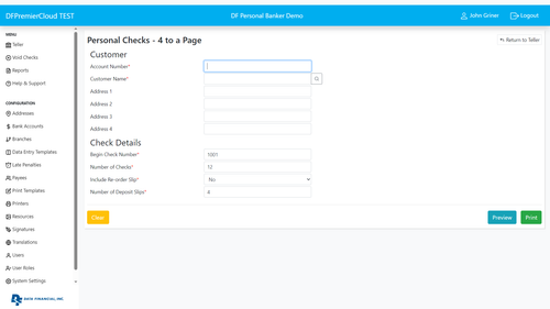 DFCheckPro Teller: Cloud-based check writing software for Banks & CUs ...