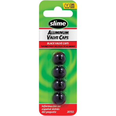 SLIME 20132 Caps Valve Stem Black 4Pk 716281503207