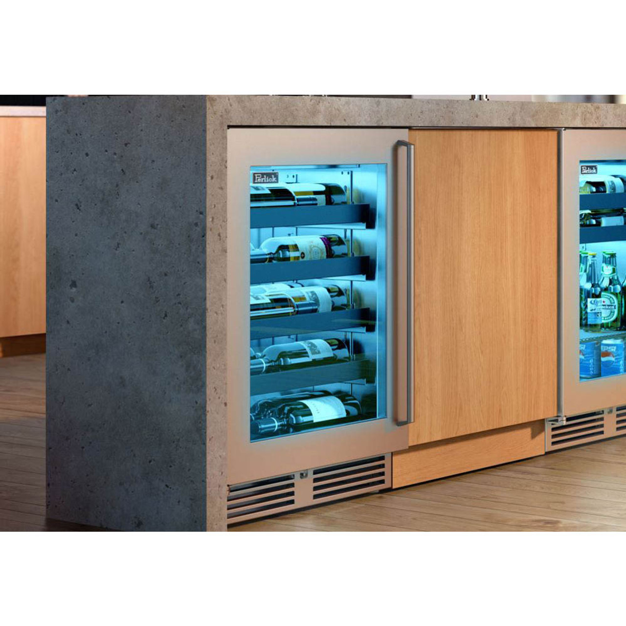 Perlick 24 Signature Series 18 Shallow Depth Indoor Wine Reserve With