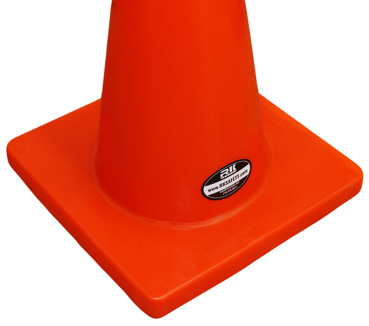 28" Troy Safety Orange Safety Traffic PVC Cones with 6" + 4" Reflective Collars,Orange Base