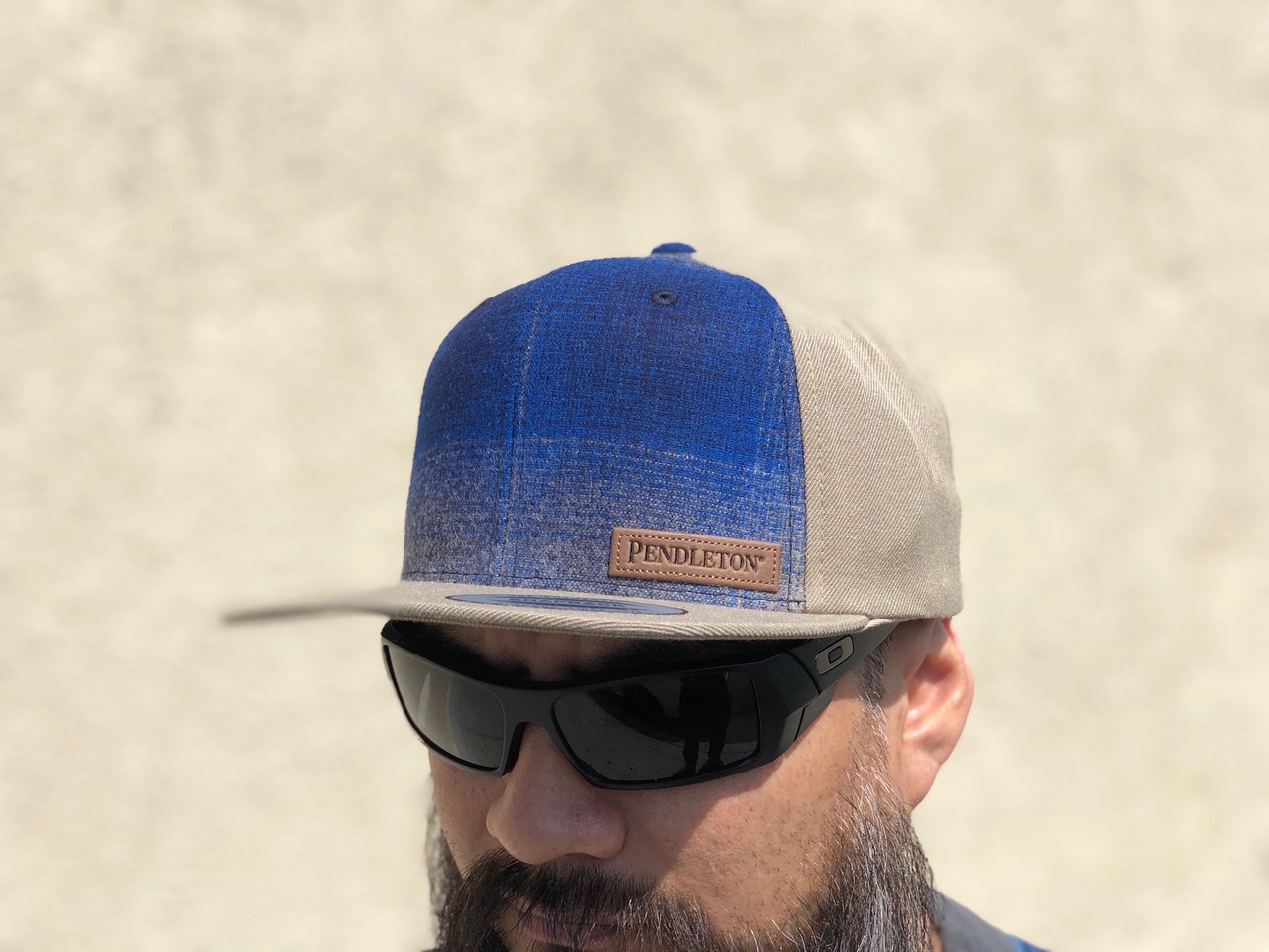 Pendleton Cap Solid Tan With Blue Tan Ombre Front