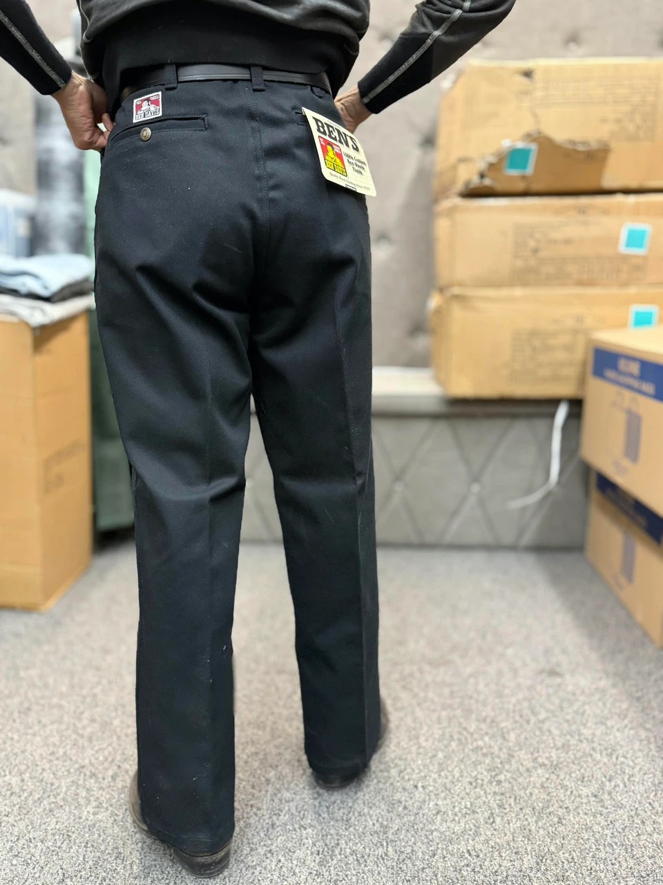 100% Cotton Ben Davis Pants Black