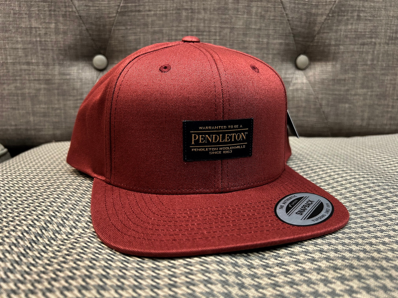 Pendleton Burgundy Logo Flat Cap Spring 2025