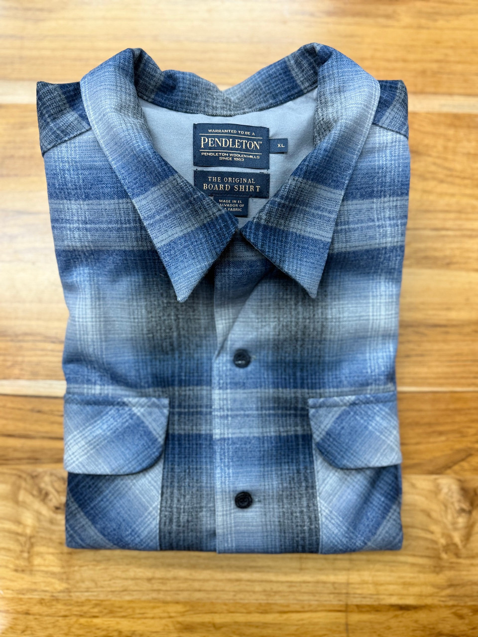 Short Sleeve Spring 2025 Grey Navy Ombre Pendleton