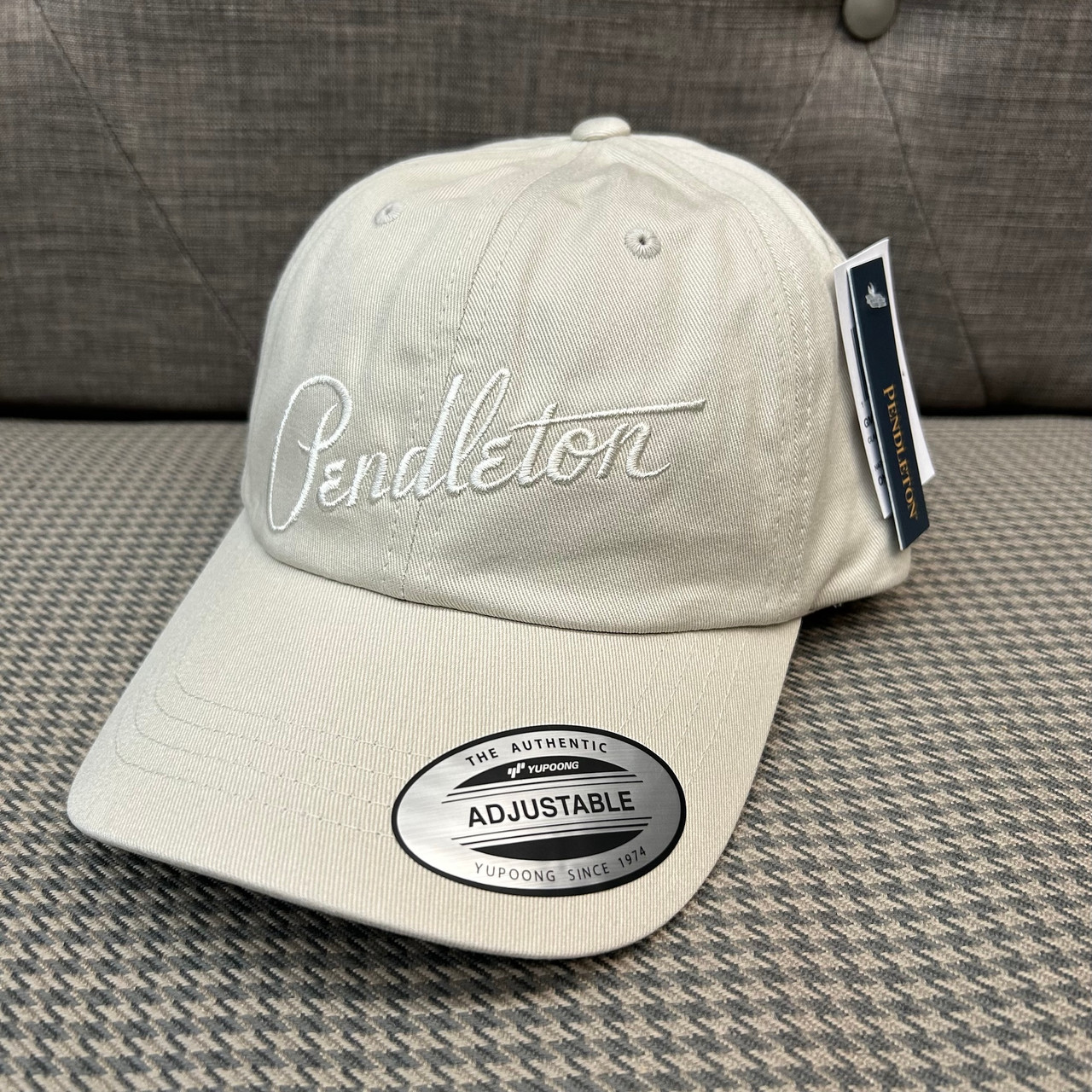 Spring 2025 Cream Colored Embroidered Pendleton Cap