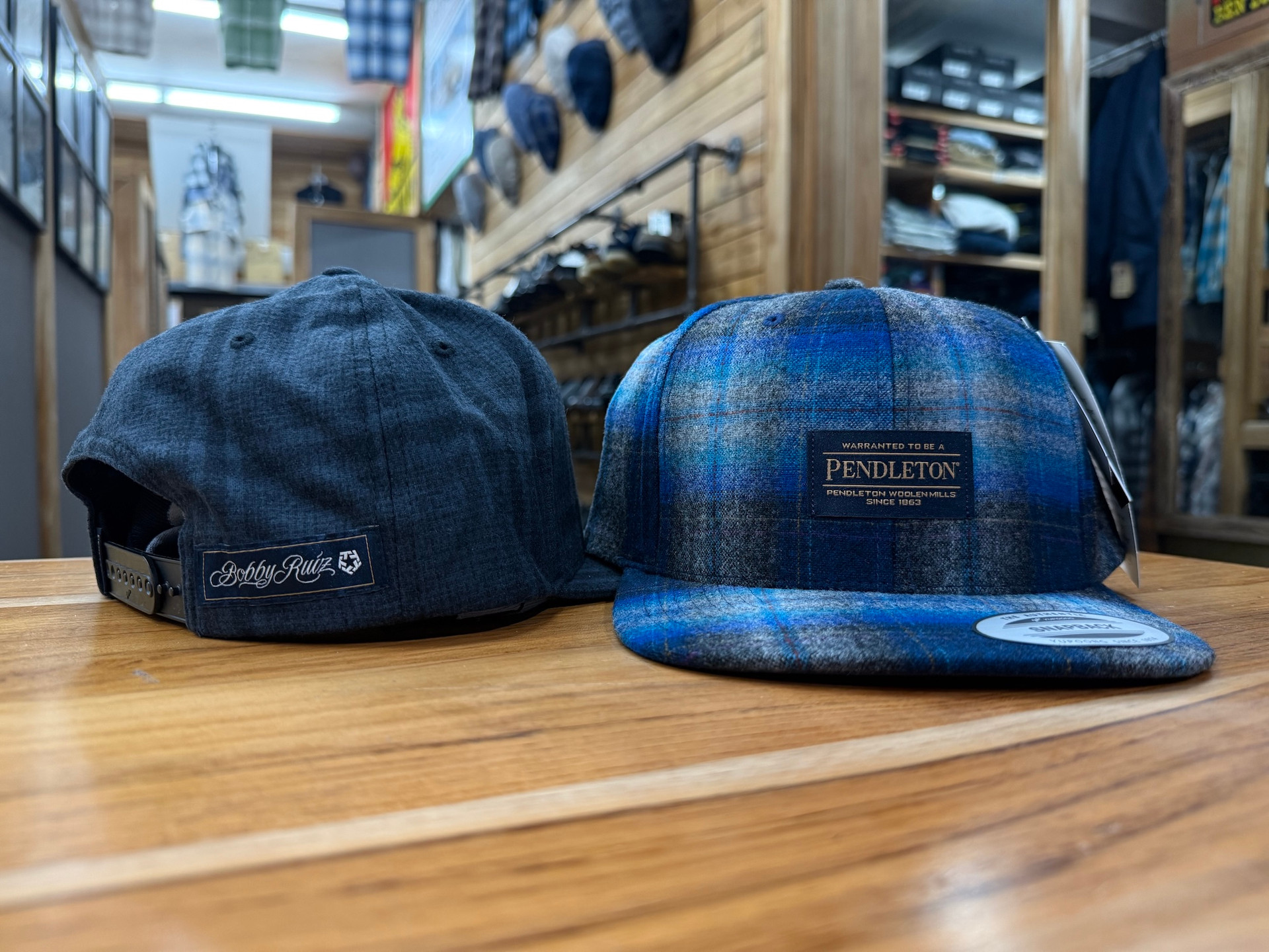 Grey Turquoise Bobby Ruiz Pendleton Wool Cap