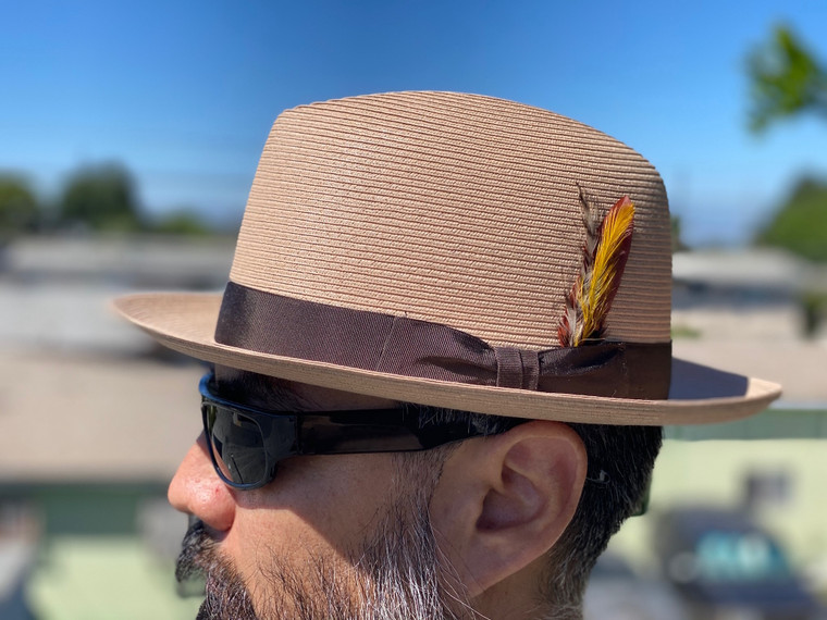 Center Crease Milano Straw Hat Fedora Regular Brim