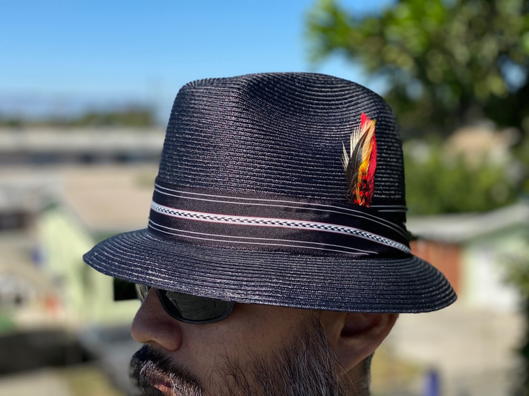 Pinch Front Milano Straw Hat Regular Brim Pinch Front Milano Straw Hat Regular Brim