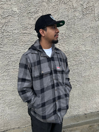 Ben Davis Flannel Jacket Black Grey