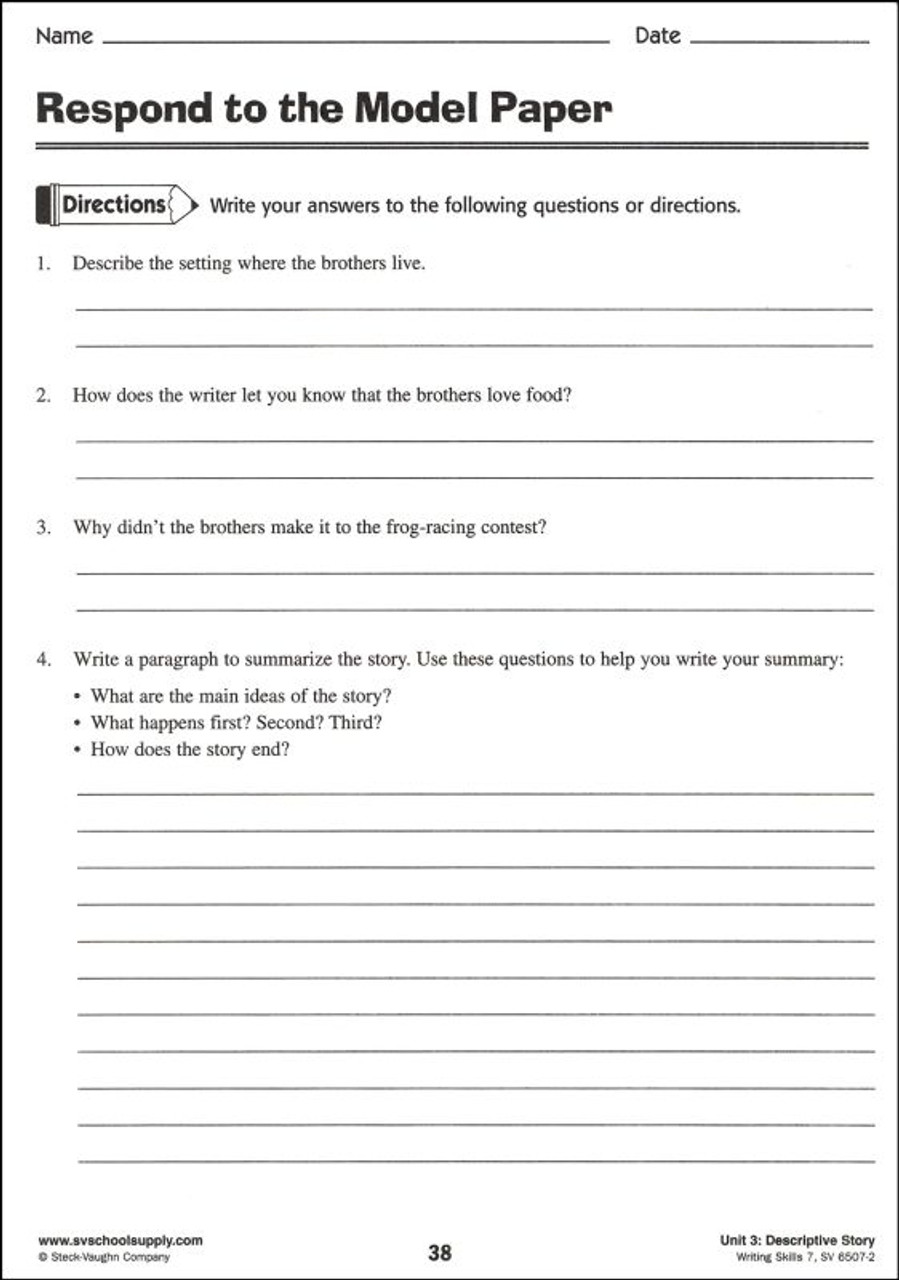 Writing Skills Grade 7 - Classroom Resource Center