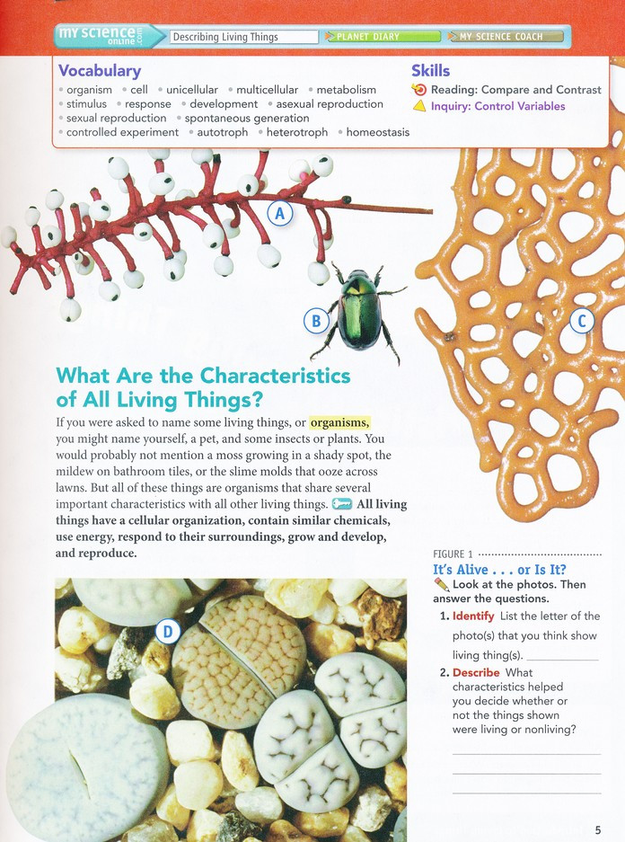 Interactive Science Grades 6-8 Life Science Student Workbook ...