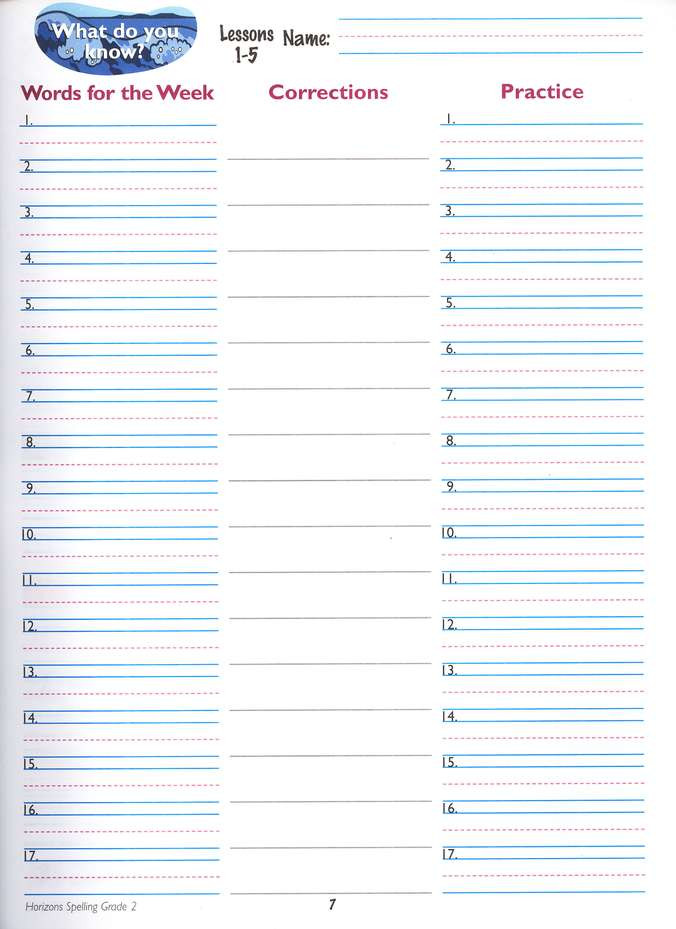 Horizons Grade 2 Spelling & Vocabulary Complete Set - Classroom ...